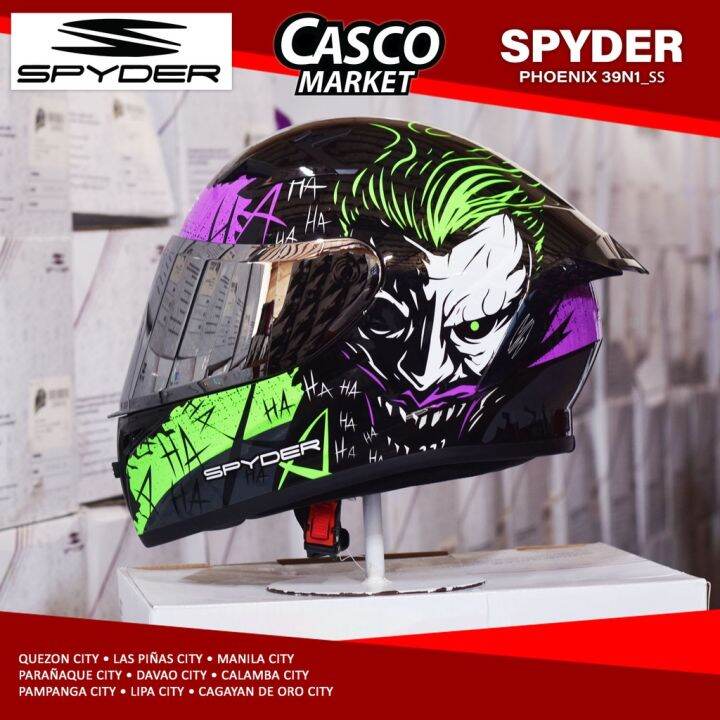 SPYDER PHOENIX+ G JOKER NEO SERIES FULL FACE SINGLE VISOR HELMET ...
