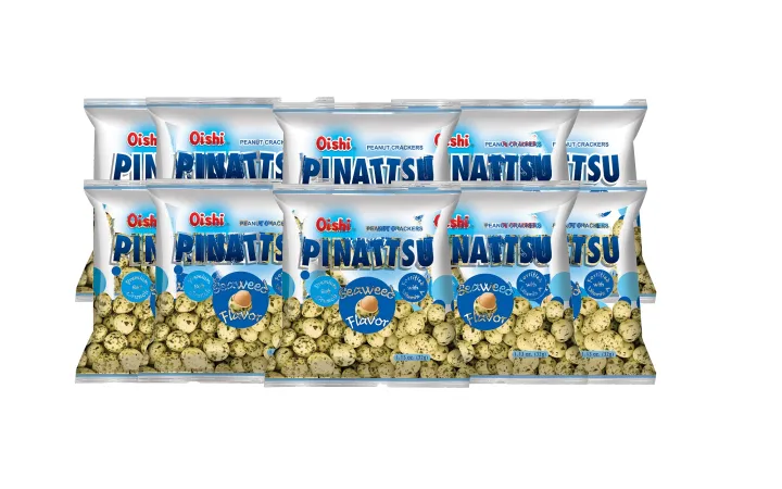 Oishi Pinattsu Peanut Crackers Seaweed Flavor 32g - 10pcs | Lazada PH