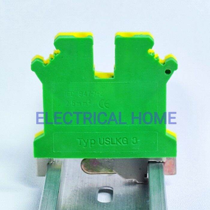 Terminal Block Arde Ground Earth (0.2~2.5mm) Din Rail USLKG 3 | Lazada ...