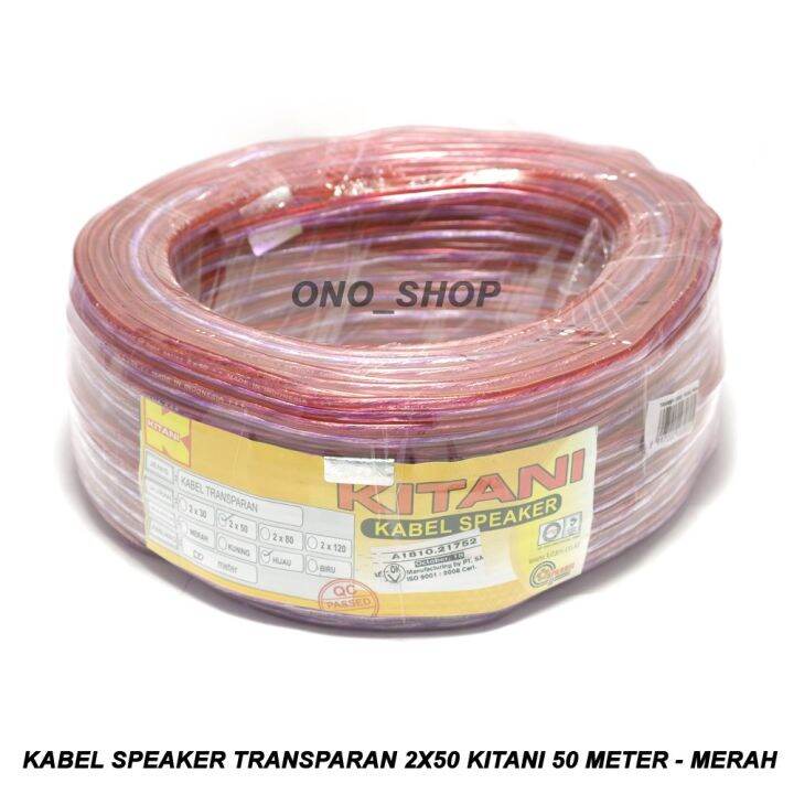 Kabel Speaker Transparan 2x50 Kitani 50 Meter - Merah | Lazada Indonesia
