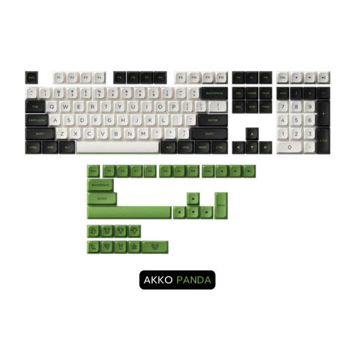 คีย์แคป AKKO PBT Double-Shot Keycap set - Panda (MDA profile) 227 ...