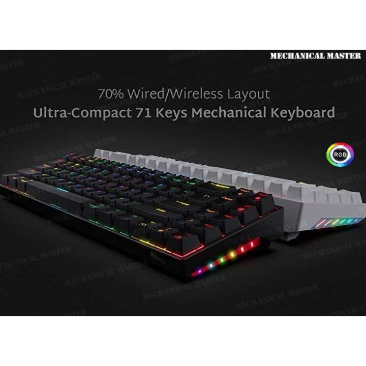 Hot Swappable Royal Kludge RK71 Real Mechanical Keyboard Gaming ...
