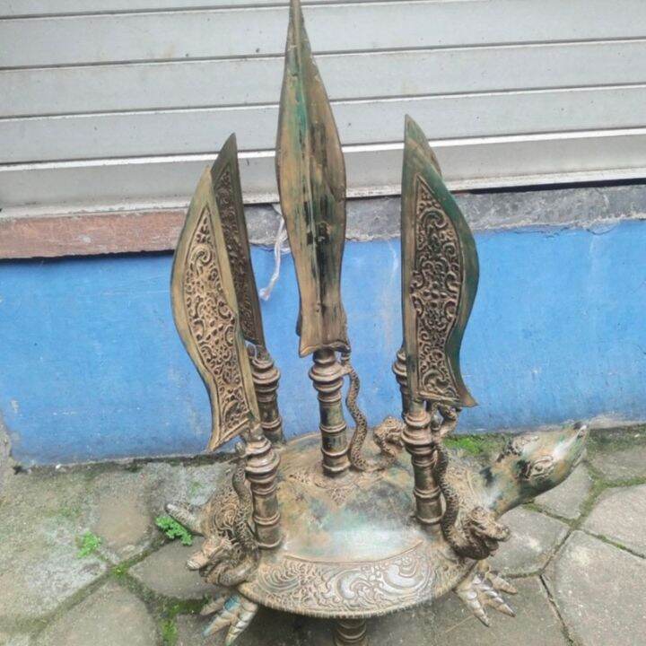 Patung Kura Kura Pusaka Trisula Pataka Pancasula Koleksi Benda Antik ...