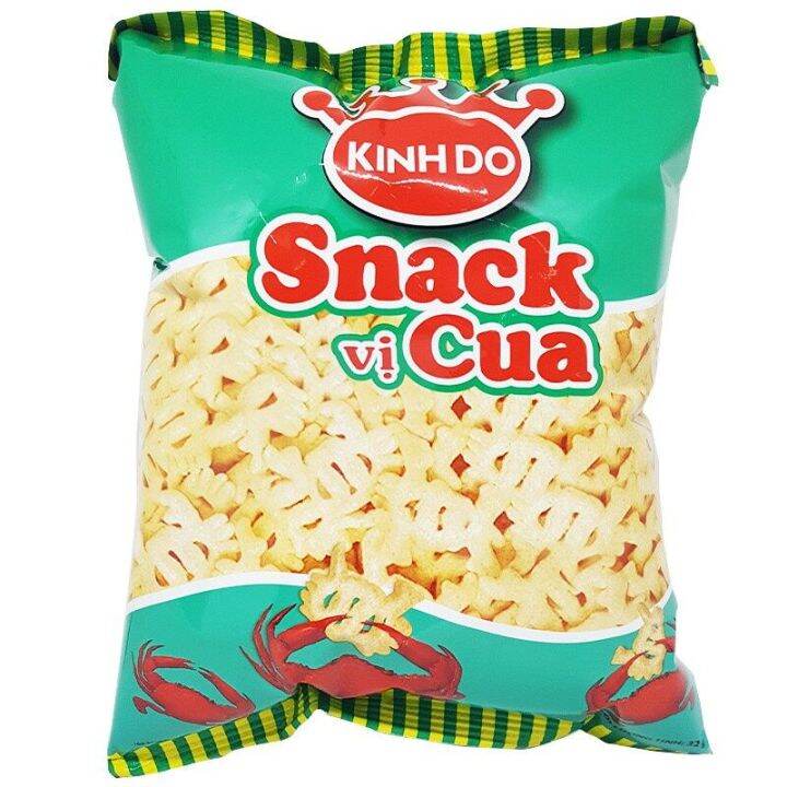 Combo 10 gói Snack Cua Kinh Đô - Bim Bim Cua Xanh gói 32gr - Đồ Ăn Vặt ...