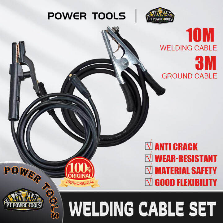 Universal Welding Cable Set - 3 Meter Ground Cable +10 Meter Welding ...