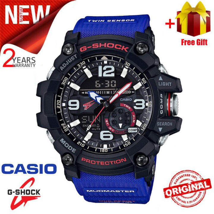ต้นฉบับ G Shock GG1000 MUDMASTER ผู้ชายนาฬิกาสปอร์ตคู่แสดงเวลา เมตรกัน ...