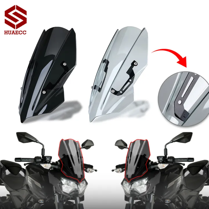 Motorcycle Windshield Windscreen for Kawasaki Z250 Z400 2019 2020 ...
