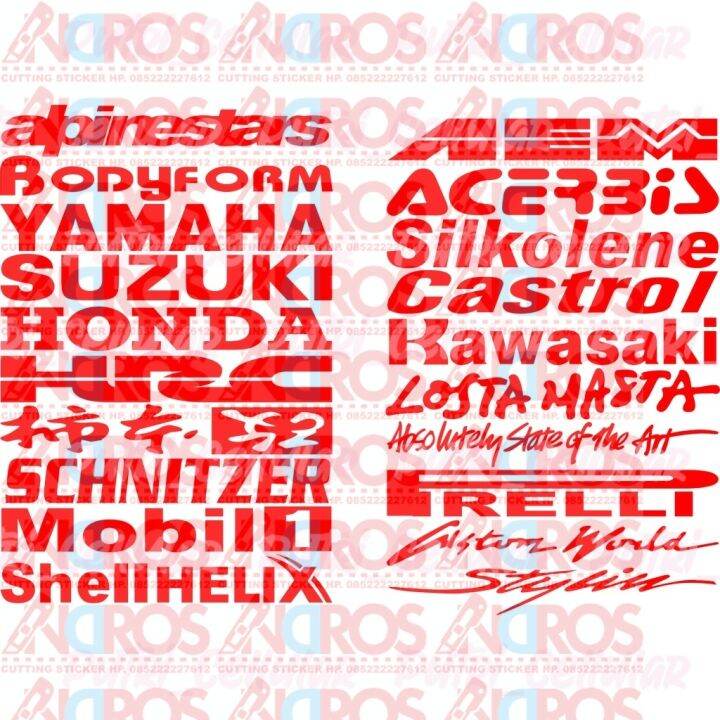 Macam tulisan cutting stiker untuk motor dan mobil rame5 | Lazada Indonesia