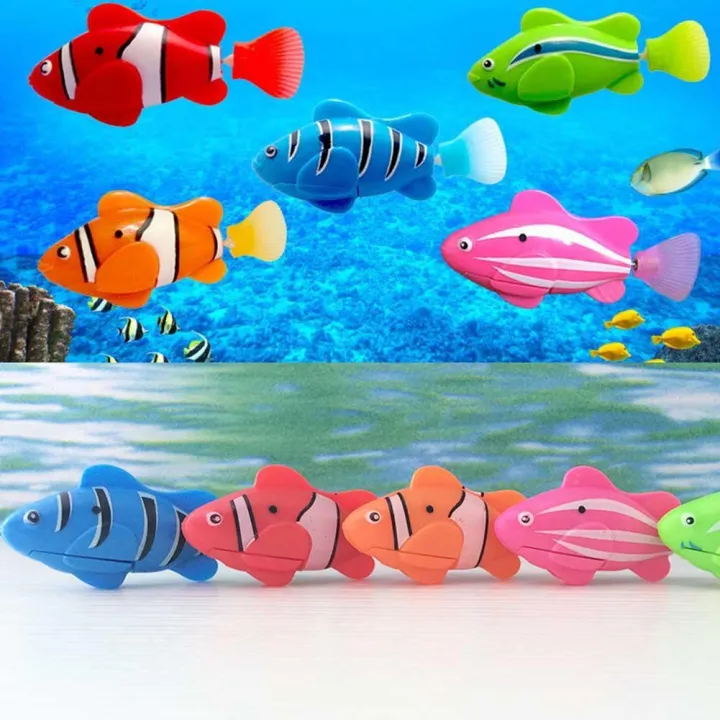 Electronic Fish Flashing Aquarium Tank Bath Tub Decor Robotic Pet Fish ...