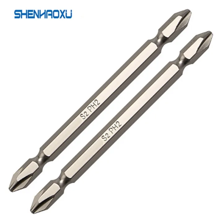 Magnetic 110mm Long Phillips Ph2 Slotted Sl6 Screwdriver Bits Double ...