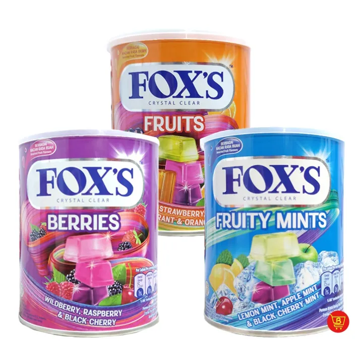 Fox's Crystal Clear Candy / Fruity Mints / Fruity / Berries in can candy | Lazada PH
