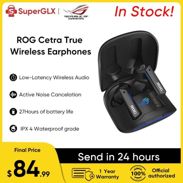 New ASUS ROG Cetra True Wireless Gaming Headphone ANC Noise Canceling ...