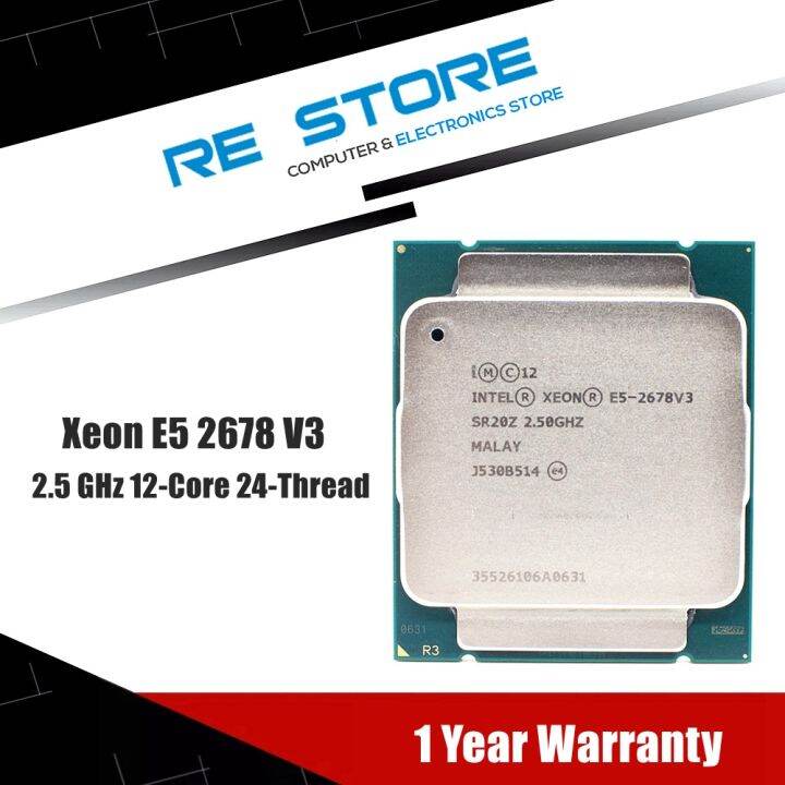 Used Intel Xeon E5 2678 V3 CPU 2.5G Serve LGA 2011-3 2678V3 PC Desktop ...