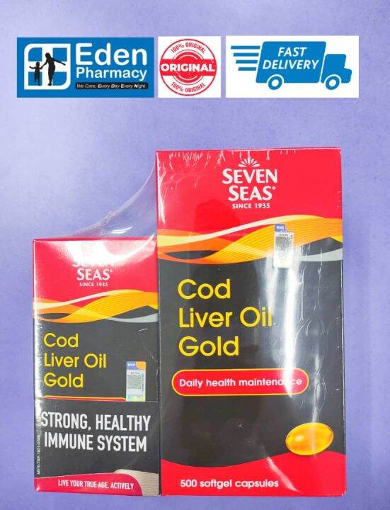 Seven seas sevenseas Cod Liver Oil Gold ( 500's + 100's ) | Lazada