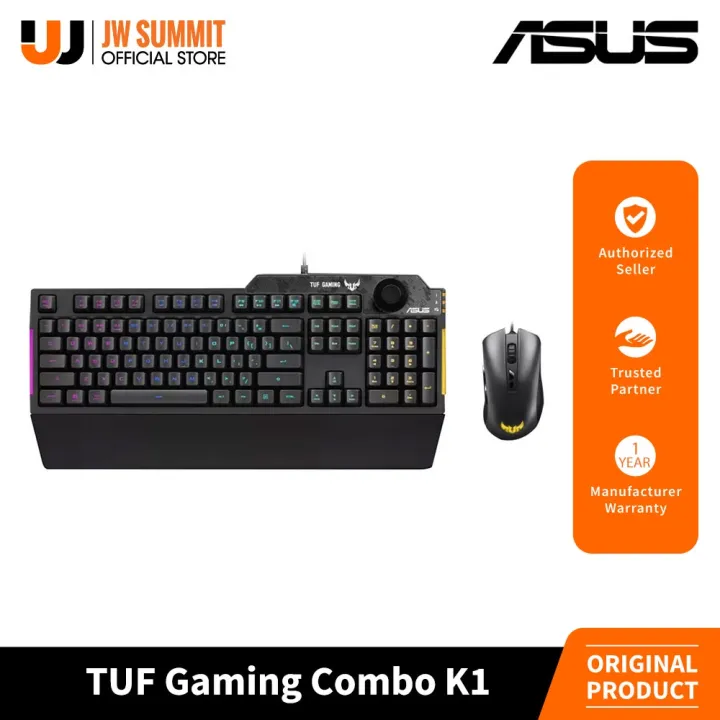 Asus TUF Gaming Combo K1 RGB keyboard with five-zone RGB & M3 optical ...
