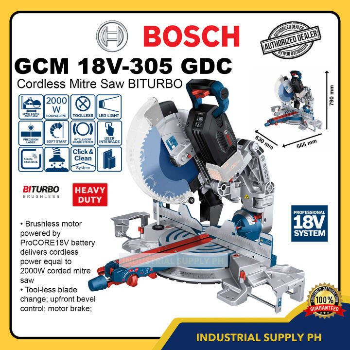 Bosch Gcm 18v 305 Gdc Professional Brushless Cordless Mitre Saw Biturbo