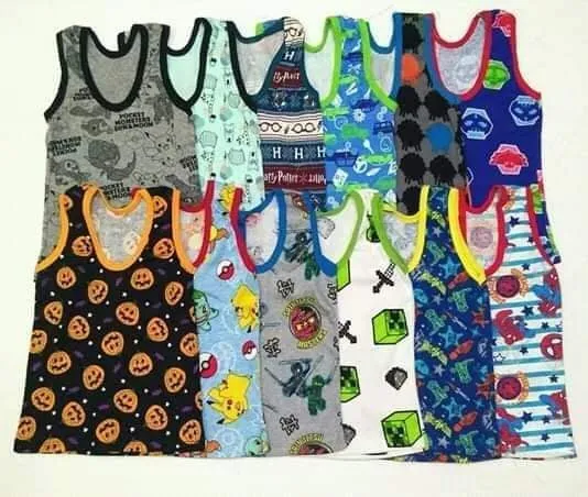 5PCS ASSORTED SANDO FOR KIDS BOYS | Lazada PH