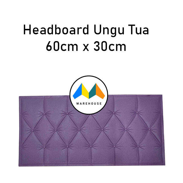 MW Wallpaper 3D Foam Wallpaper Headboard Ungu Dinding Busa Stiker Wall ...