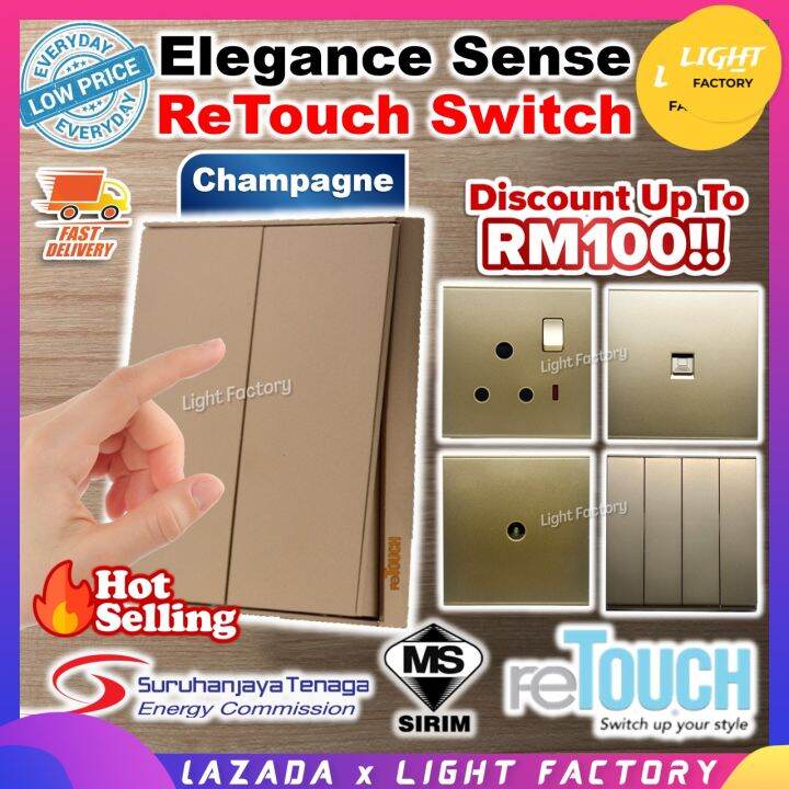 【SIRIM APPROVED】 RETOUCH ELEGANCE SENSE’S Wall Switches & Socket ...