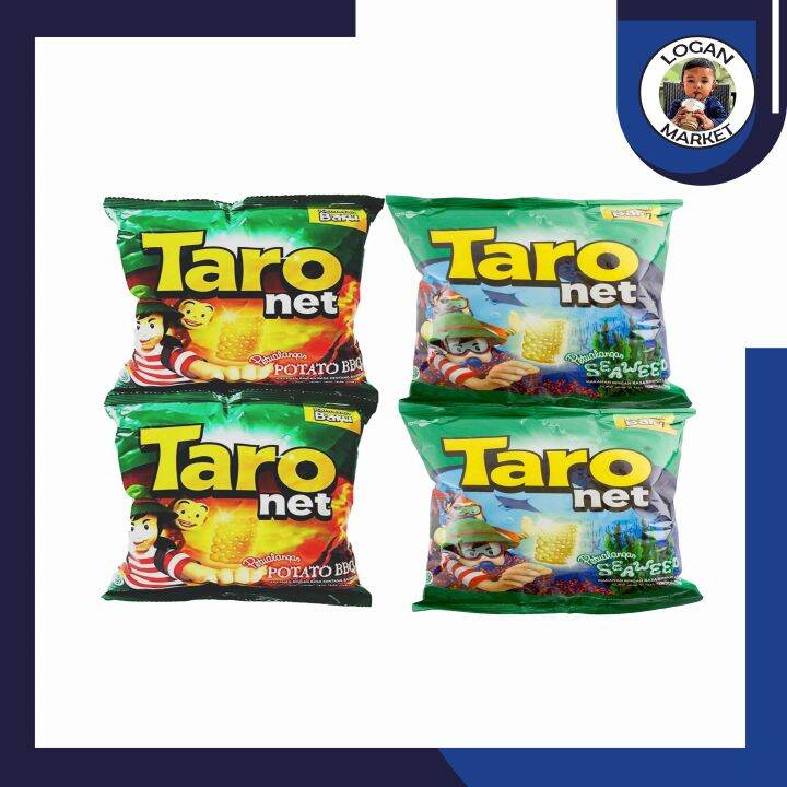 Taro Net Snack 9 gr 9gr Seaweed Potato BBQ Barbeque 10 Pcs Sachet 10Pcs ...
