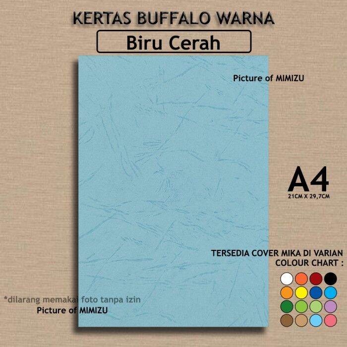 Kertas Buffalo A4 BIRU MUDA Corak Embos Cover JILID SAMPUL | Lazada ...