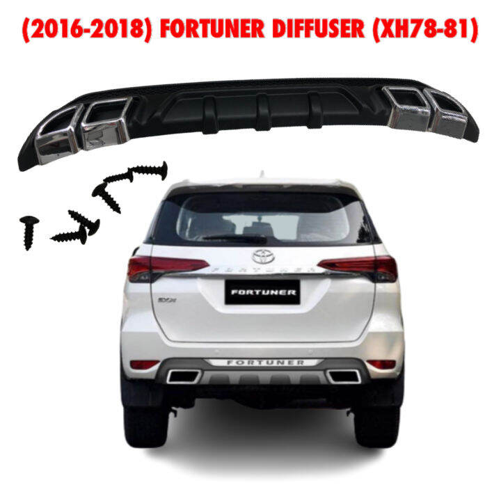 CPO 2016 2017 2018 TOYOTA Fortuner Car Rear Bumper Diffusers Lip ...