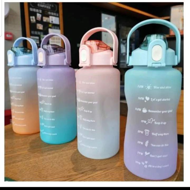 BD - BOTOL MINUM VIRAL 2 LITER / WARNA PELANGI BOTOL MINUM 2000ML ...