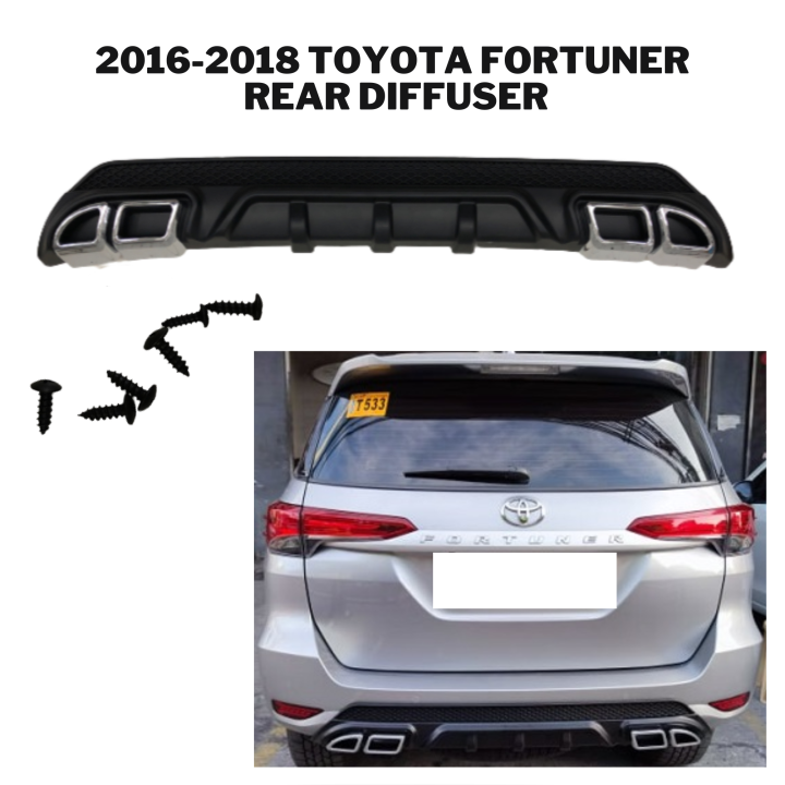 OC 2016 2017 2018 TOYOTA Fortuner Car Rear Bumper Diffusers Lip Spoiler ...