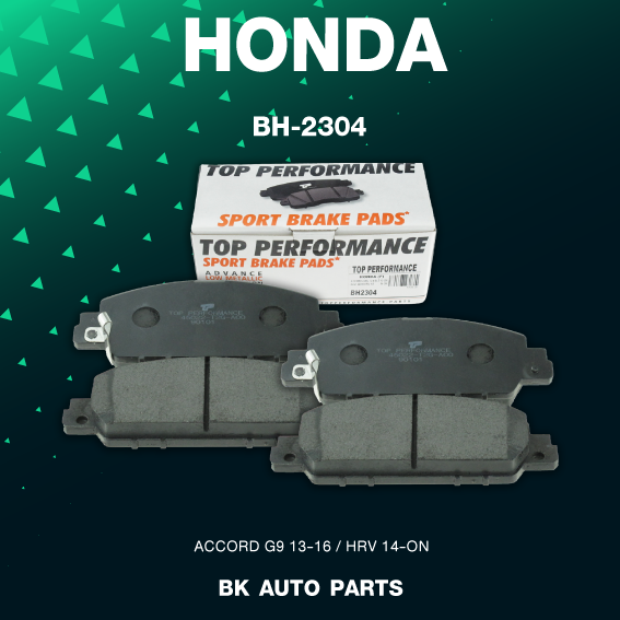 📍ประกัน 3 เดือน📍ผ้าเบรค หน้า HONDA ACCORD G9 13-16 / HRV 14-ON - TOP ...