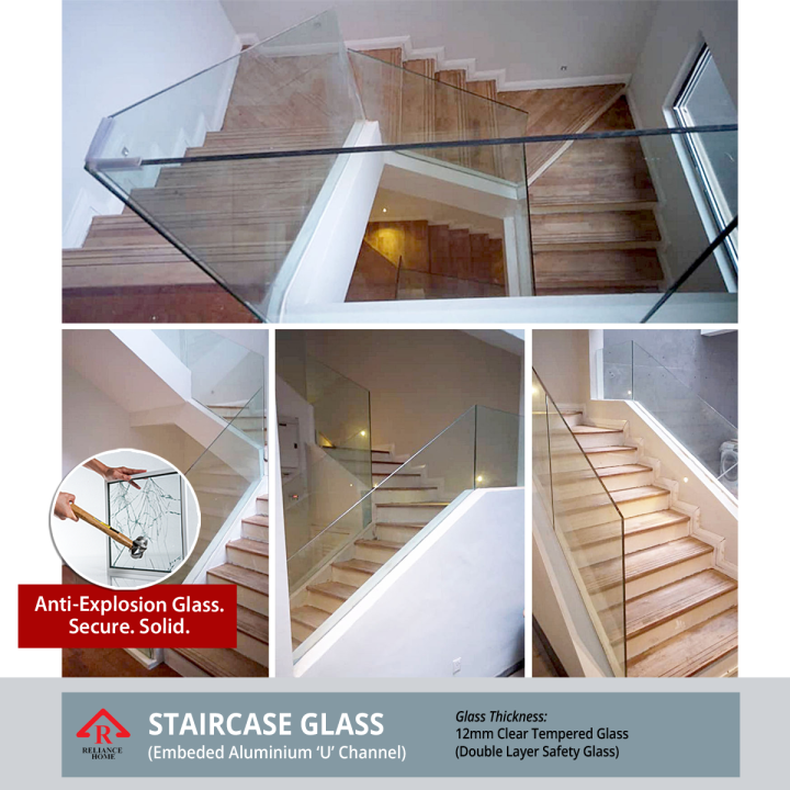[PRE-ORDER] Staircase Glass U Channel, U Channel Glass, Indoor Stair ...