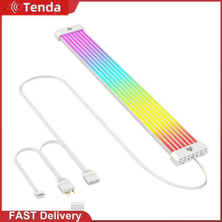 COOLMOON AOSOR panas lampu Neon Strip sinkronisasi Aura ARGB 5V LED ...