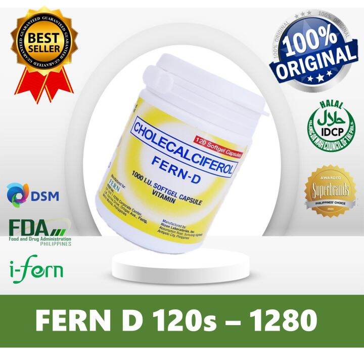 FERN D - Vitamin D3 Cholecalciferol 100% Authentic Legit Original (120 pcs) | Lazada PH