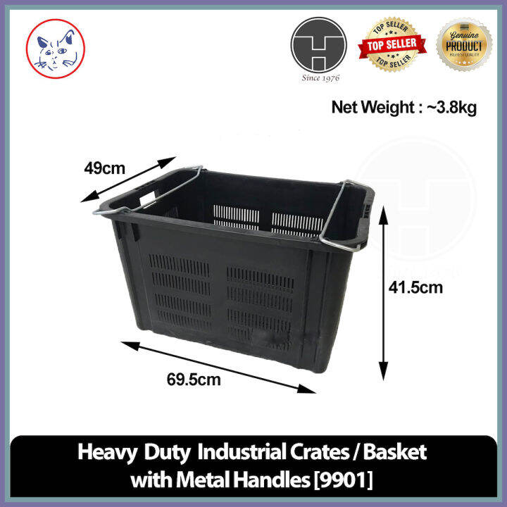 [TeoHin] Heavy Duty Vegetables Fruits Durian Industrial Crates Basket ...