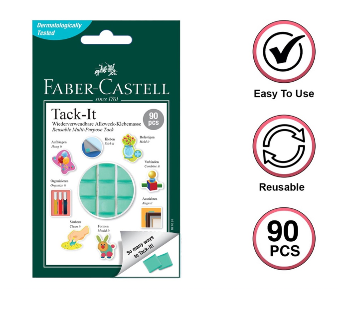 Faber Castell Tack-it 90pcs 50gm Faber-Castell Clay Blue Nail-free ...