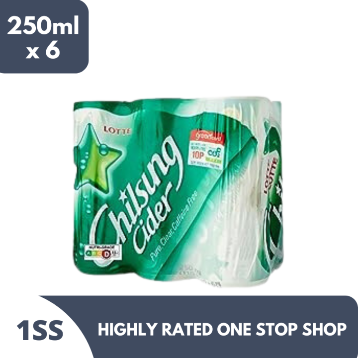Lotte Chilsung Cider Can 6 x 250ml | Lazada PH