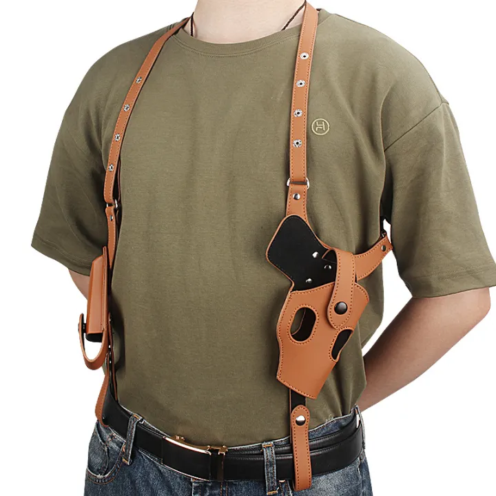 Outdoor Tactics Double Shoulder Cowhide Underarm Holster 92G 1911 ...