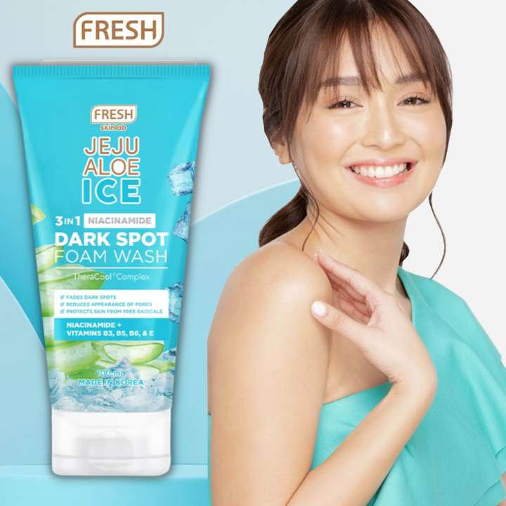 PINAS DEALS FRESH JEJU ALOE ICE 3 IN 1 NIACINAMIDE DARK SPOT FOAM WASH ...