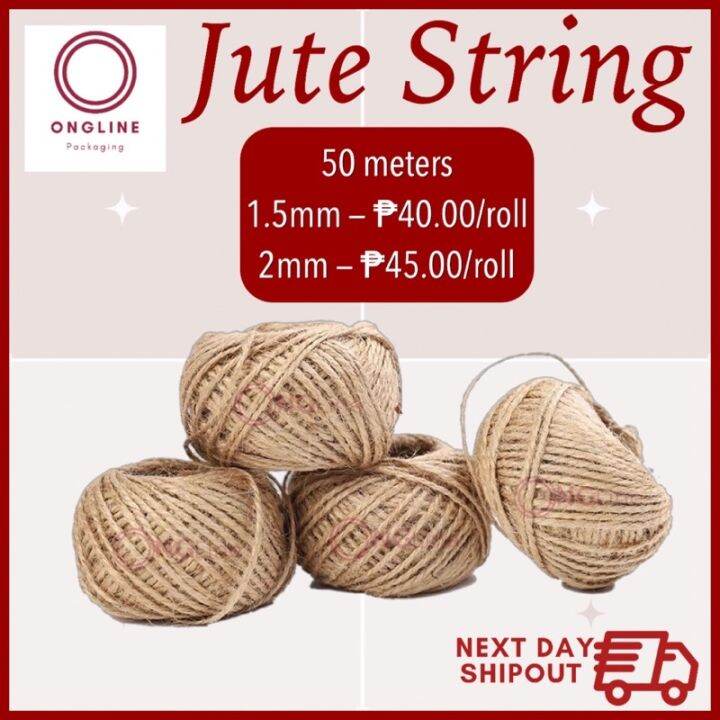 50 meters | Jute String Abaca Twine Rope | Lazada PH
