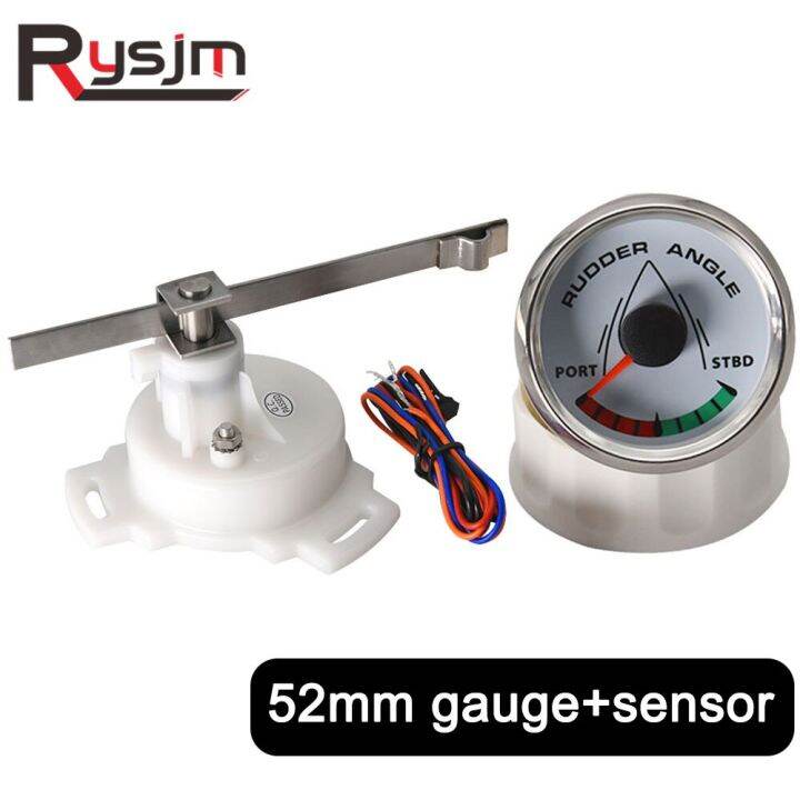 H 52mm Rudder Angle Gauge With Rudder Angle Sensor Boat Marine Rudder ...
