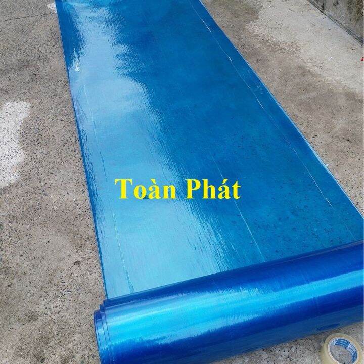 ( Khổ rộng 1m x dài 10m x dày 8zem) Cuộn tôn nhựa màu Xanh lấy ánh sáng ...