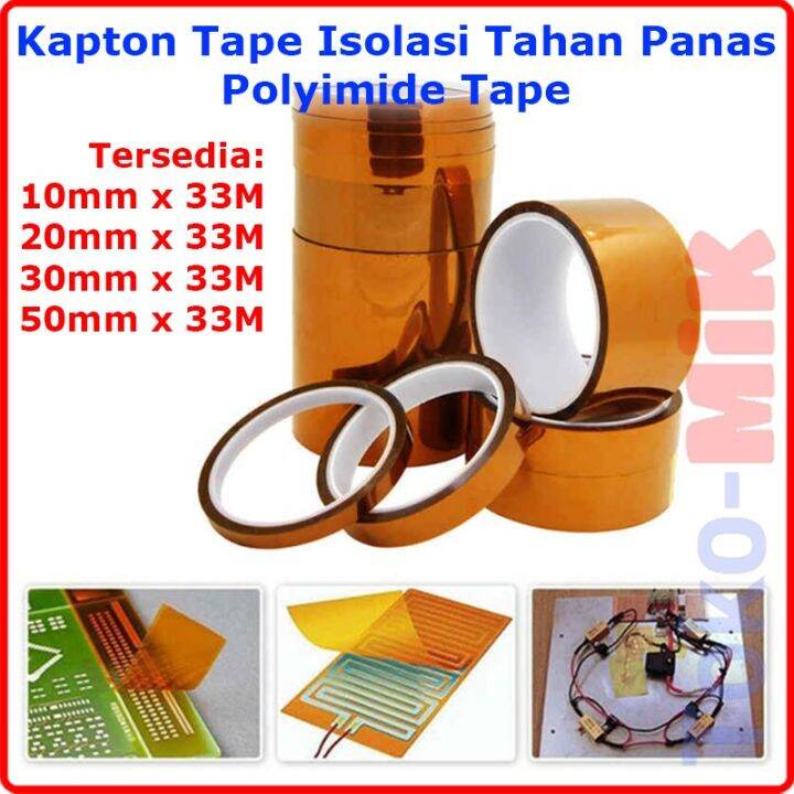 Isolasi Tahan Panas Kapton Tape Lakban Isolatip Insulasi Selotip ...