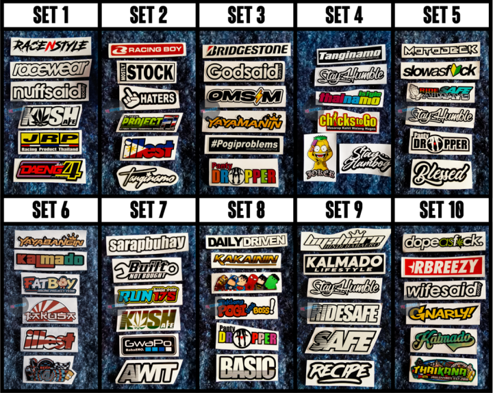 6 PCS VISOR STICKER THAI STICKER SET (MACHINE CUT) | Lazada PH