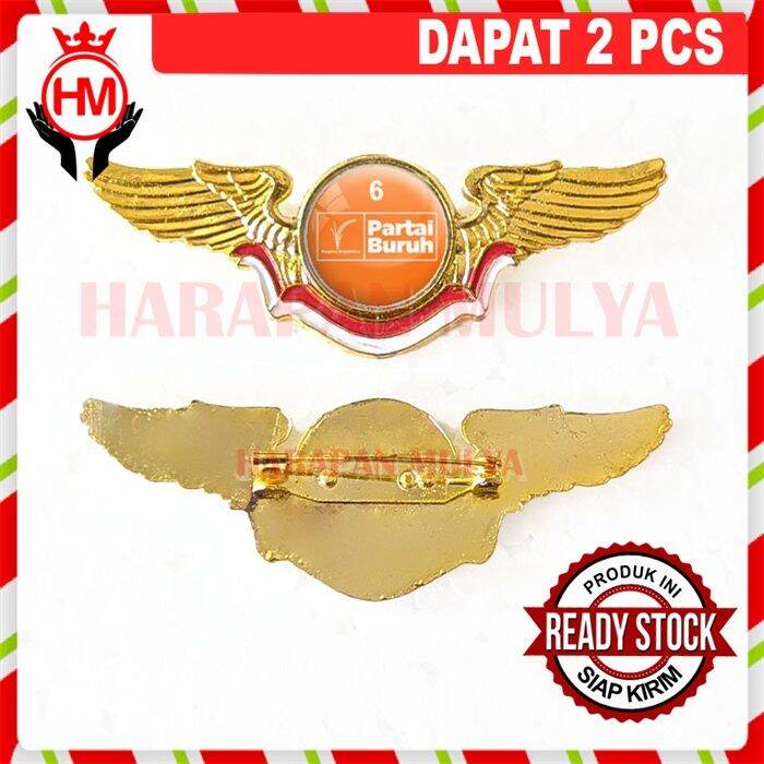 Lencana Pin Partai Buruh Lencana Pin Wing Logo Partai Buruh Wing Bros ...