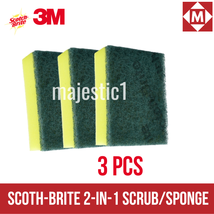 3M Scotch Brite 2-in-1 Scrub Sponge Trial Size | Lazada PH