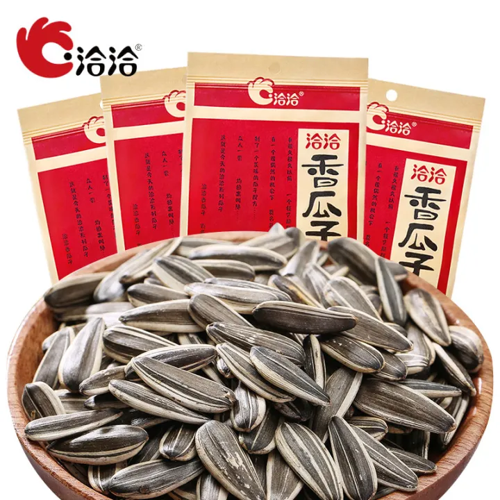 QiaQia melon seeds 308g food bags Chacha melon seeds spiced sunflower ...