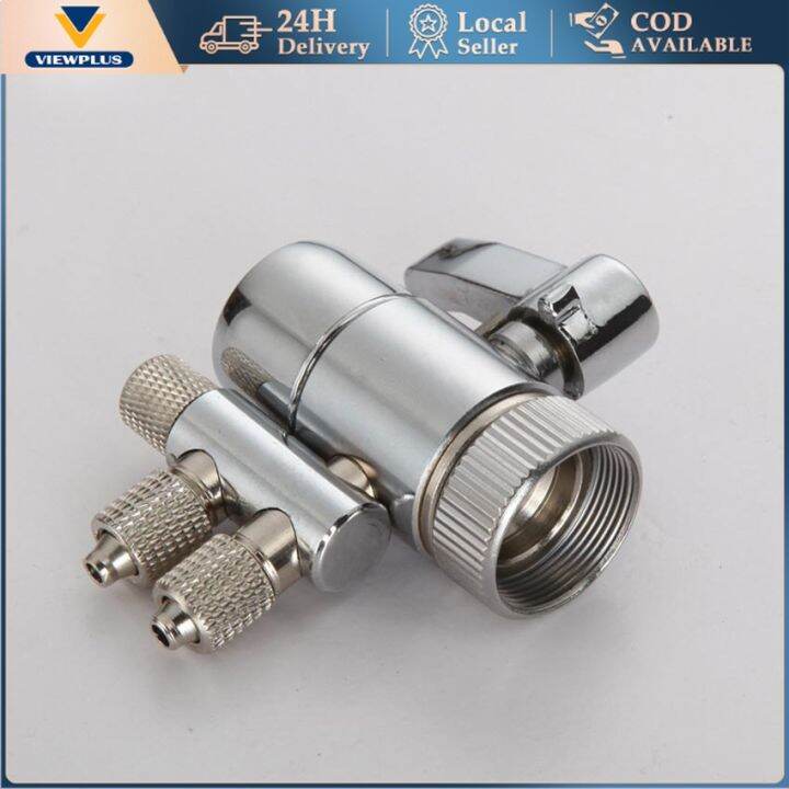 Water Filter Faucet Dual Diverter Valve M22 To 1/4" Chrome Plated Brass ...