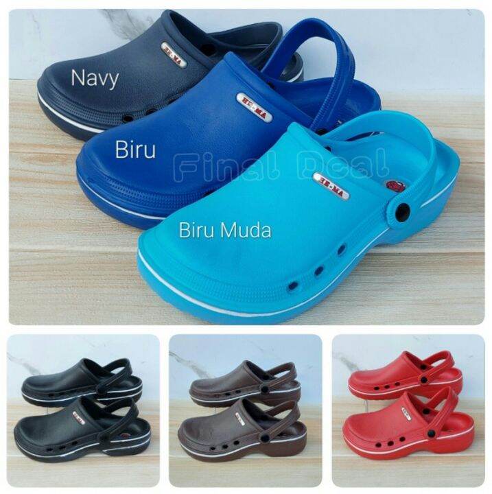 36-40 Sandal Kodok Warna Hema, Sandal Medis Lab, Sandal Dapur Restoran ...