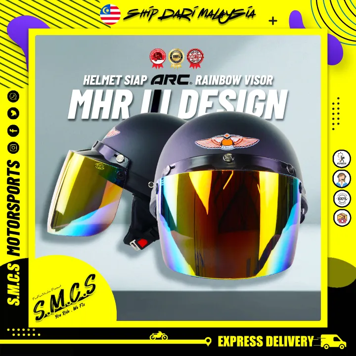 MHR III SIAP ARC RAINBOW VISOR [1SET] STENG KURA KURA MHR HALF CUT ...