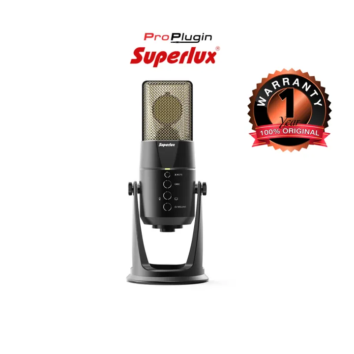 Superlux L401U Large Diaphragm ไมโครโฟนคอนเดนเซอร์ บันทึกเสียง ไมค์อัดเสียง gaming แบบ USB ...