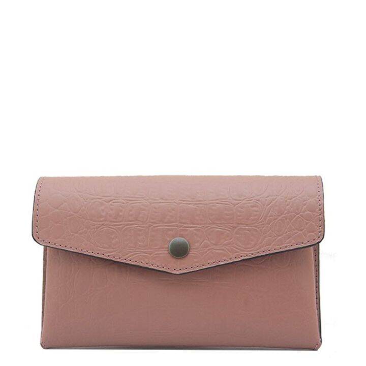 The Tannery Manila Leather Sling Bag Ruby, Dusty Rose Nile Croc | Lazada PH